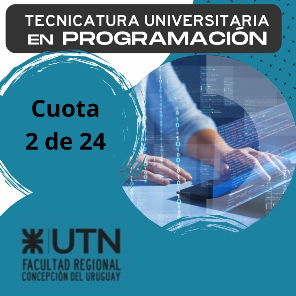 Tecnicatura en Programación – Cuota 2 de 24 – Septiembre’24 – UTN FRCU – Pagos FRCU